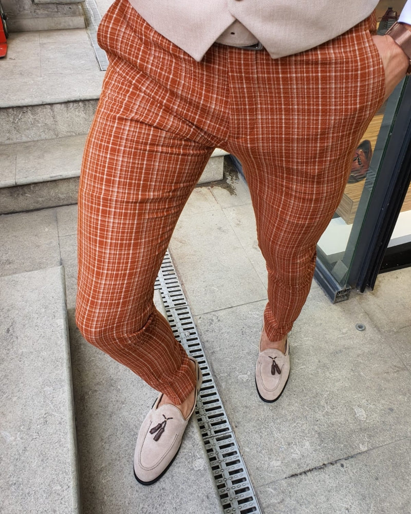 Lumas Bellingham Orange Slim Fit Pants | BOJONI