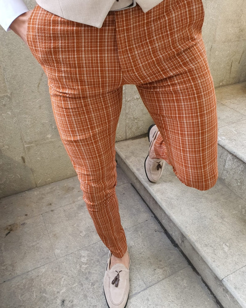 Lumas Bellingham Orange Slim Fit Pants | BOJONI