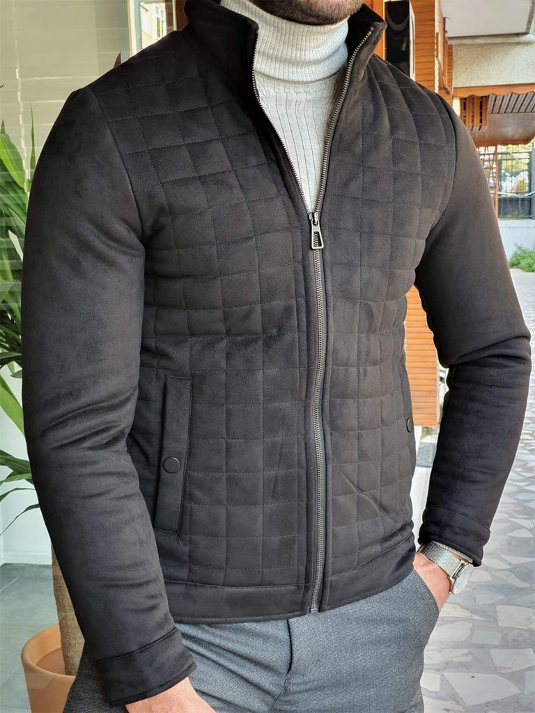 Paruri Black Slim Fit Wool Coat | BOJONI