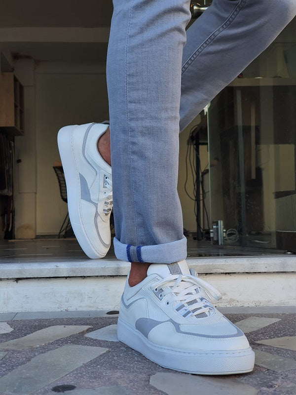 Bano White High-Top Sneakers | BOJONI