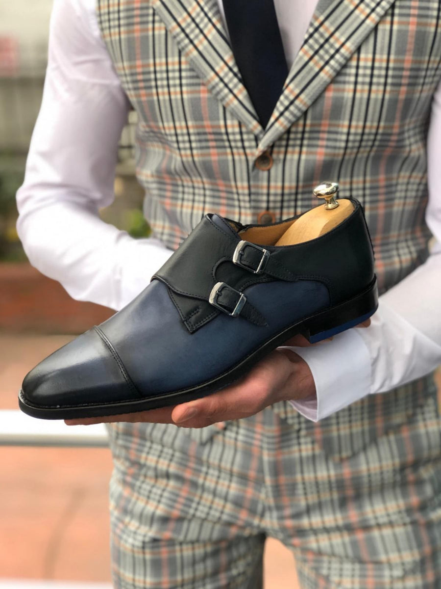 Densoss Limited Leather Shoes Navy Blue | BOJONI