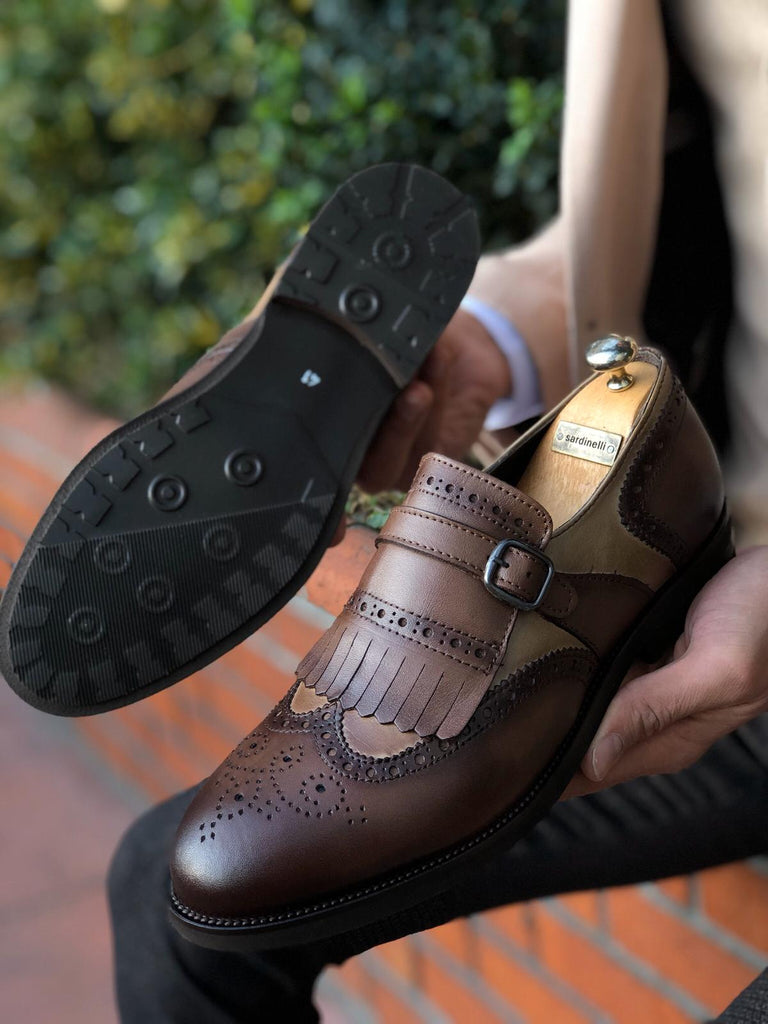 Sardinelli Buckle Detail Leather Shoes Brown | BOJONI