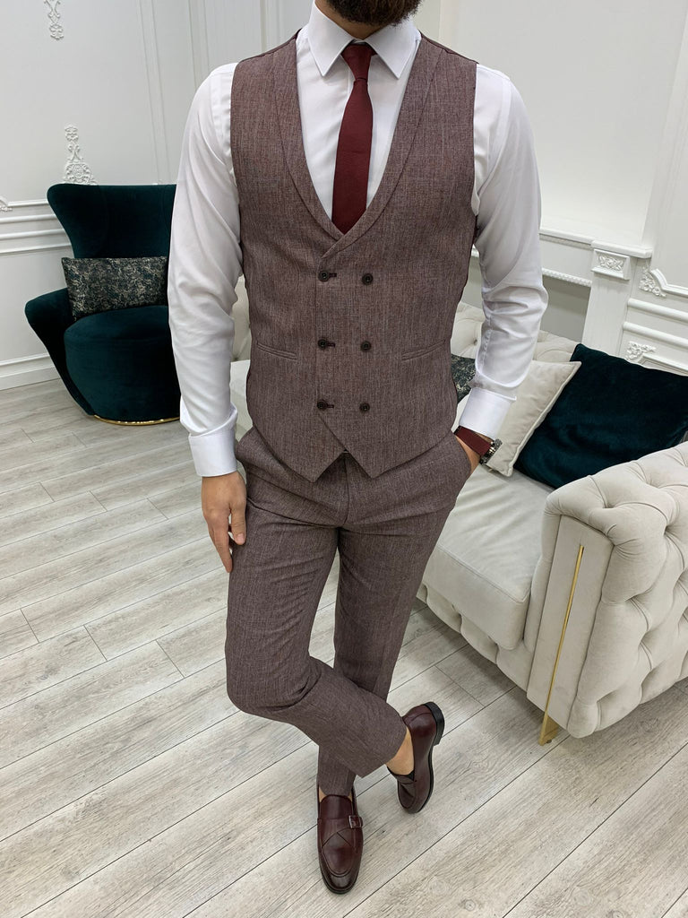Bojoni Madison Burgundy Slim Fit Suit | BOJONI